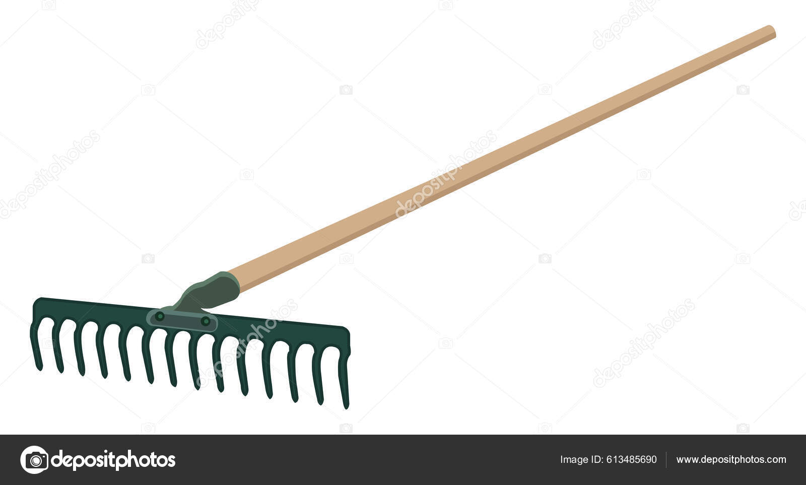 Green Rakes Illustration Vector White Background Stock Vector by ...