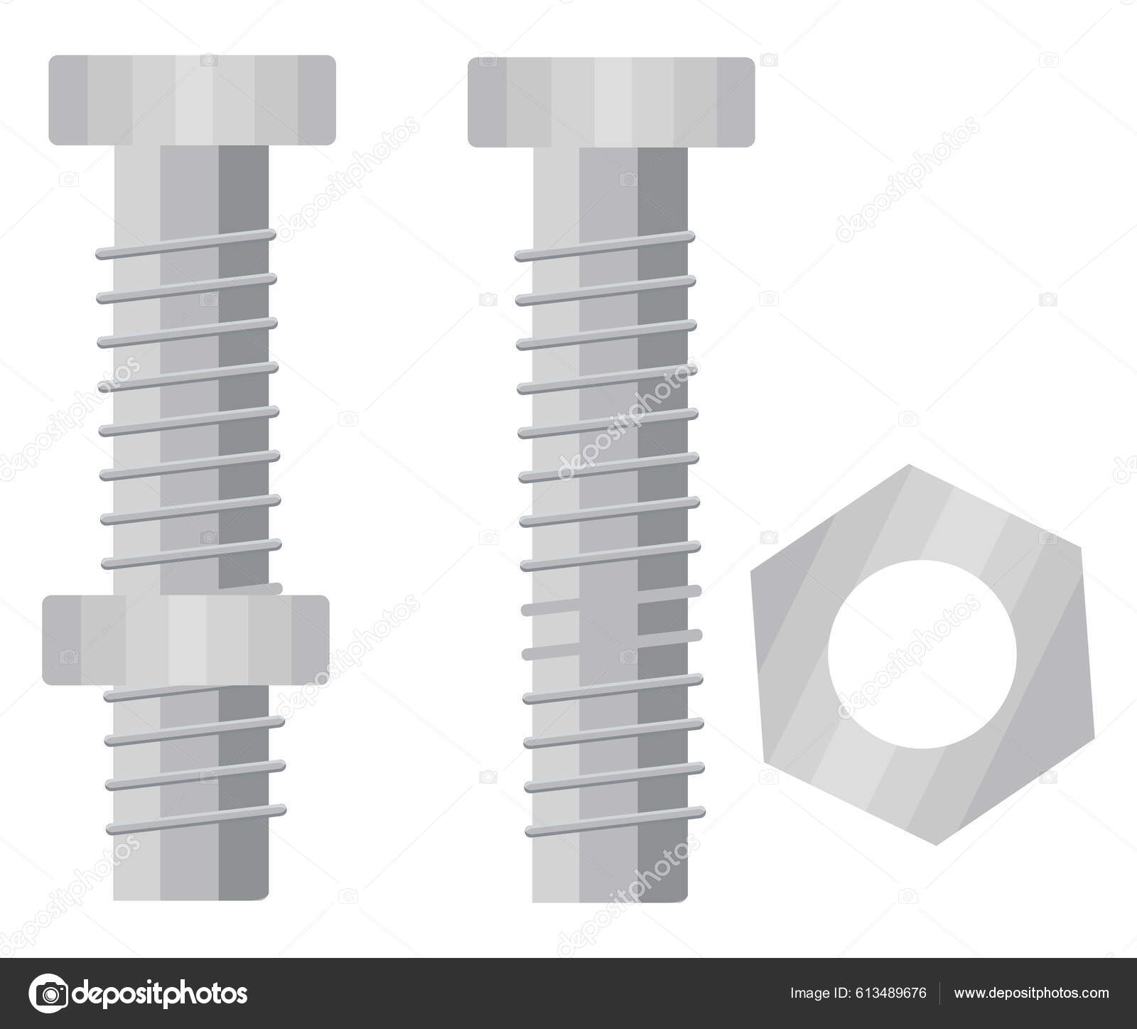 Carpentry Screws Illustration Vector White Background Stock Vector by ...