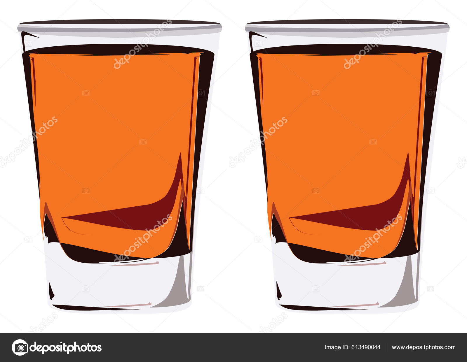 Shot Glasses Illustration Vector White Background Stock Vector by ...