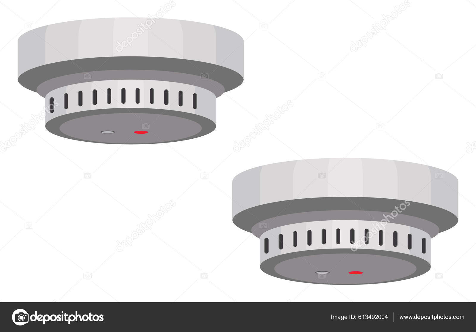 White Smart Smoke Alarm Illustration Vector White Background Stock Vector by ©Morphart 613492004