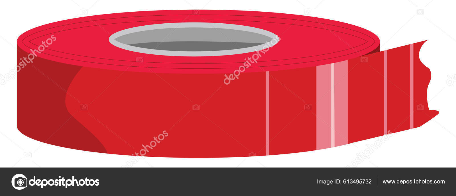 Red Sticky Tape Illustration Vector White Background Stock Vector by ...