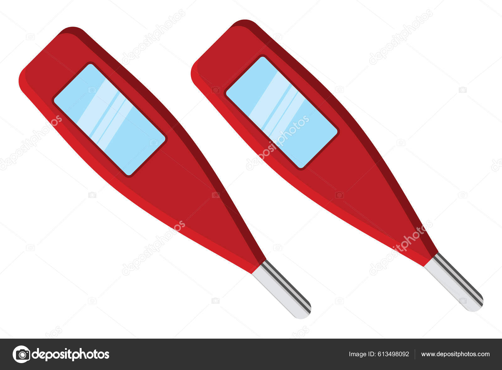 Red Thermometer Illustration Vector White Background Stock Vector by ...
