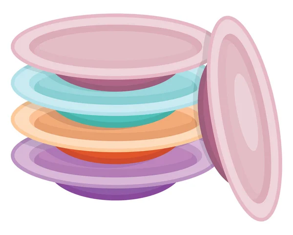 Stacked Plates Clip Art