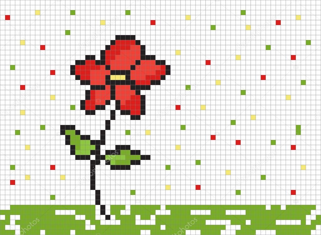 Flower Pixel Art Grid | Best Flower Site