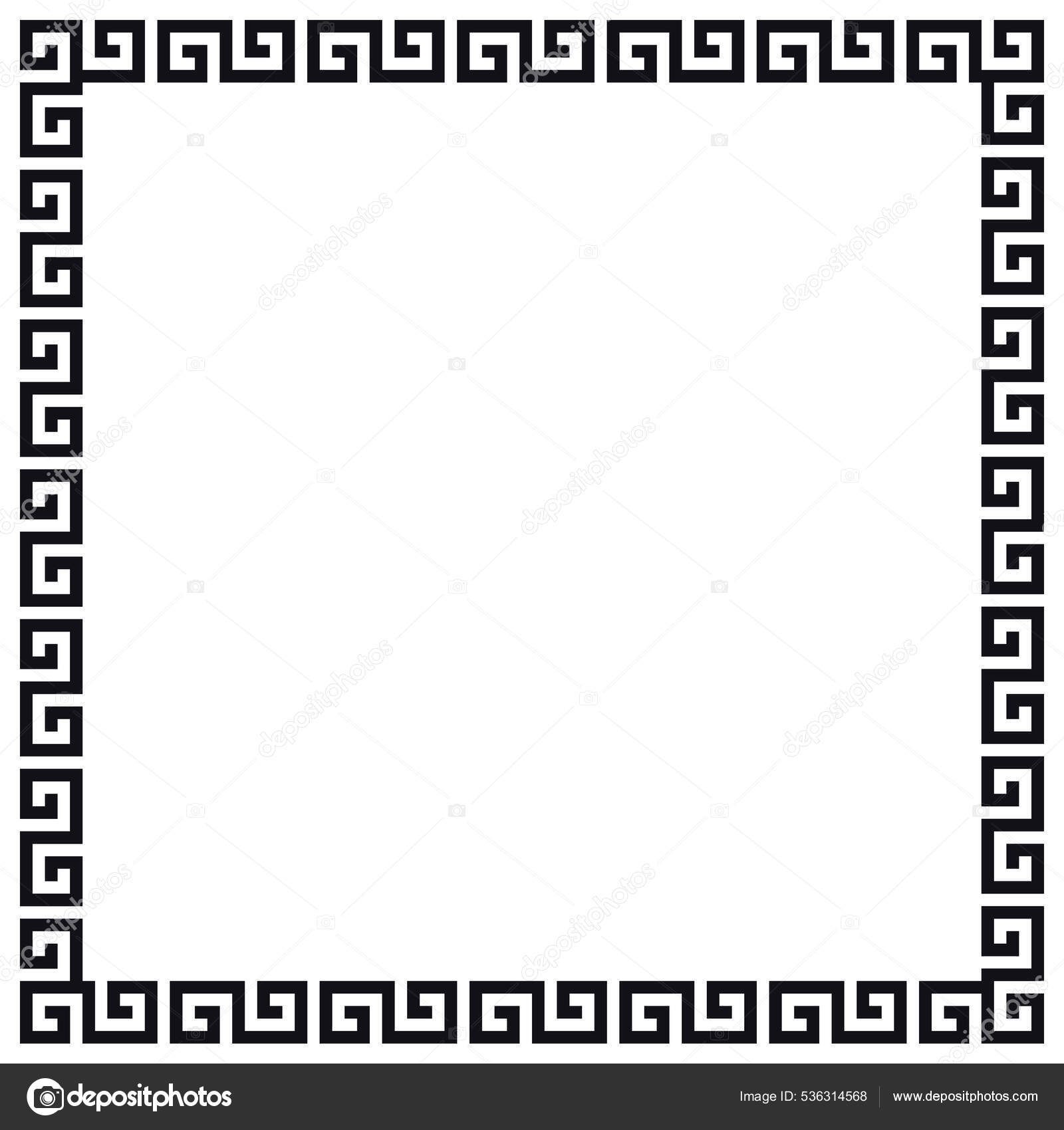 Greek frame on a white background, vector Stock Vector Image by ©marina ...