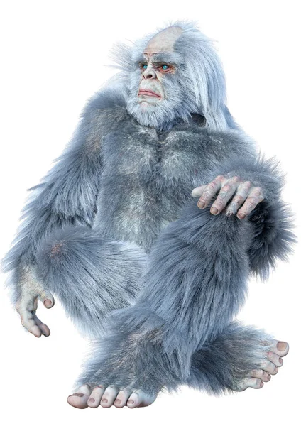 Rendering Fantasy Creature Yeti Isolated White Background Stock Photo ...