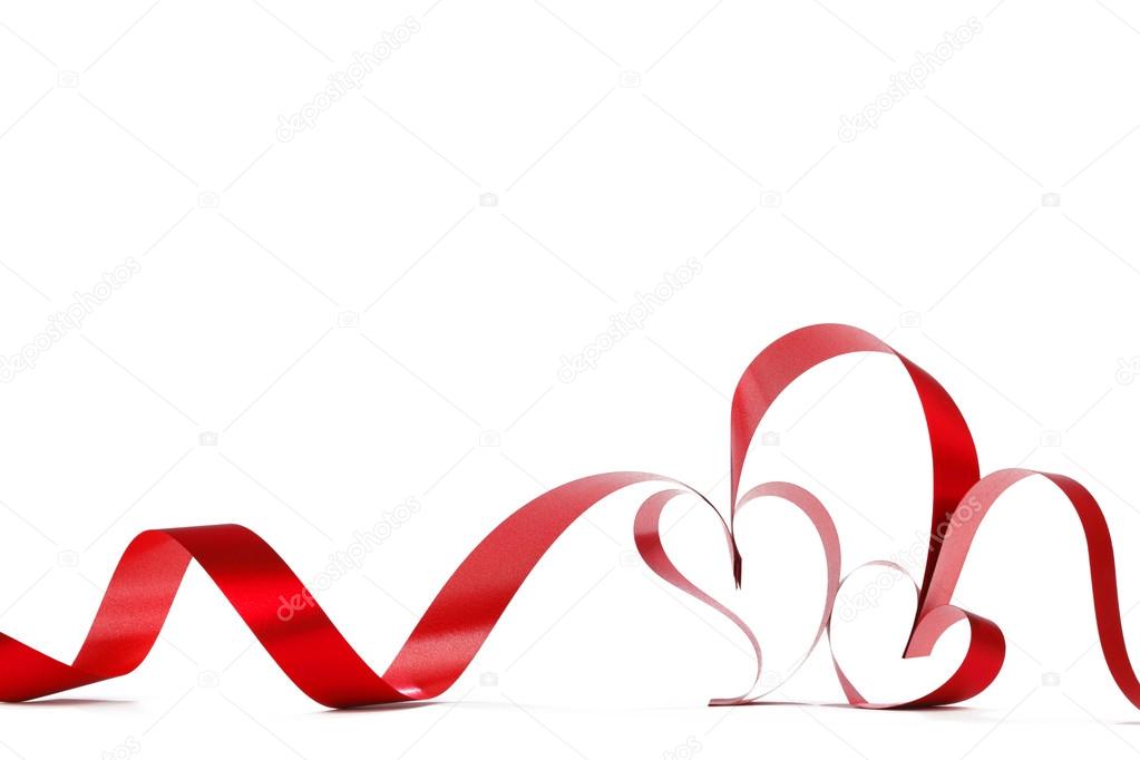 Red heart ribbons Stock Photo by ©yellow2j 36538013