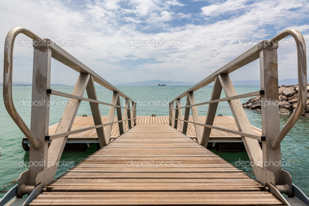 Deck on Red sea shore — Stock Photo © derejeb #25334579
