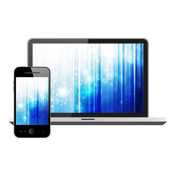 Laptop, tablet pc and mobile phone — Stock Photo © Nik_Merkulov #30274241