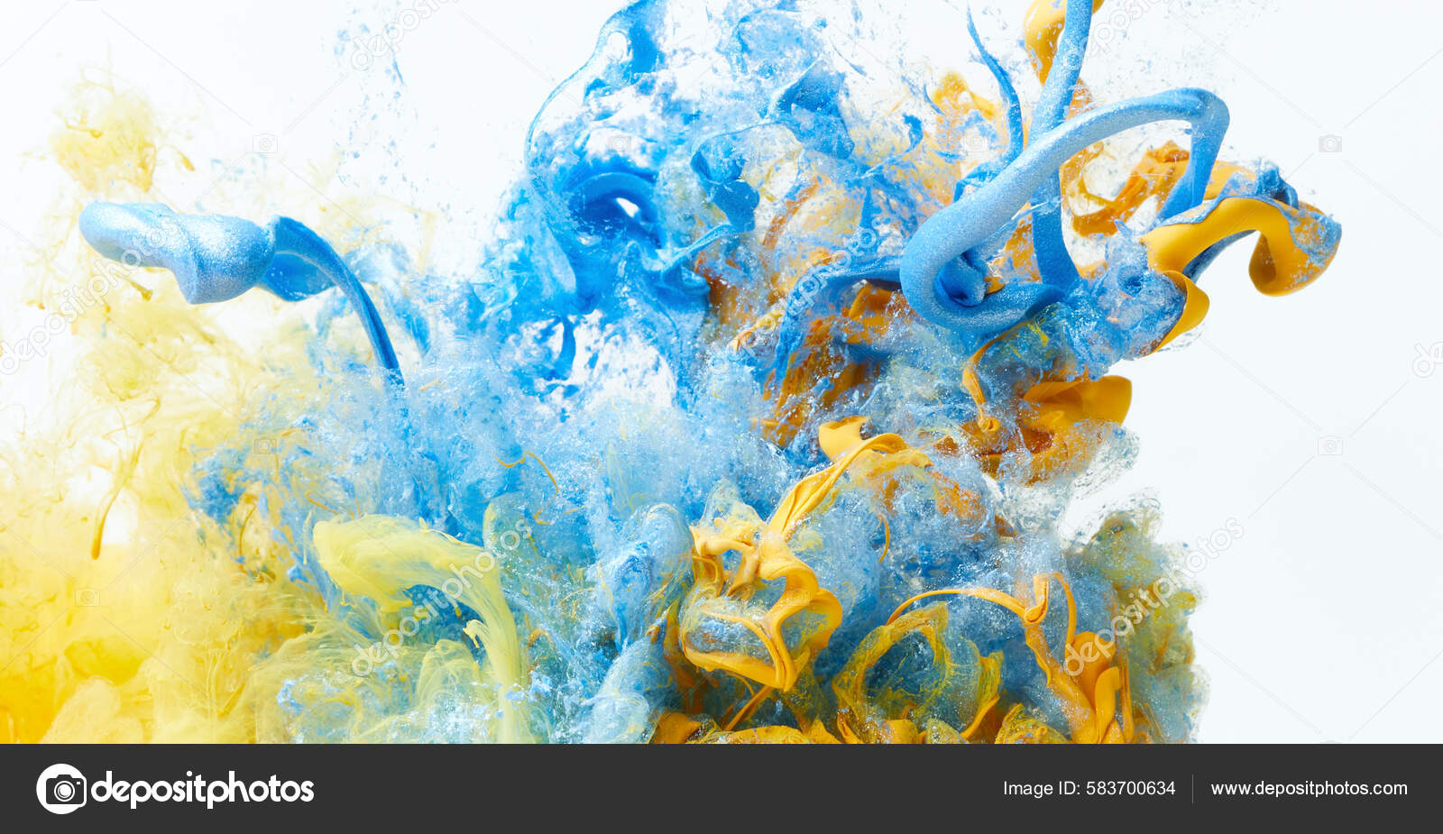 Mixed Ink Dynamic Abstract Background Splash Acrylic Paint Water ...