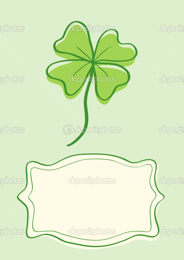 Ilustración de trébol con cuatro hojas 2023