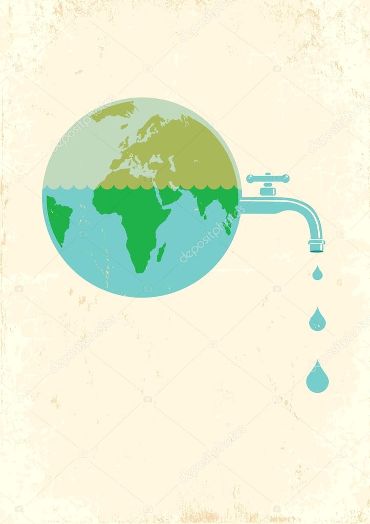 Earth with water tap Stock Vector Image by ©serazetdinov #40922655