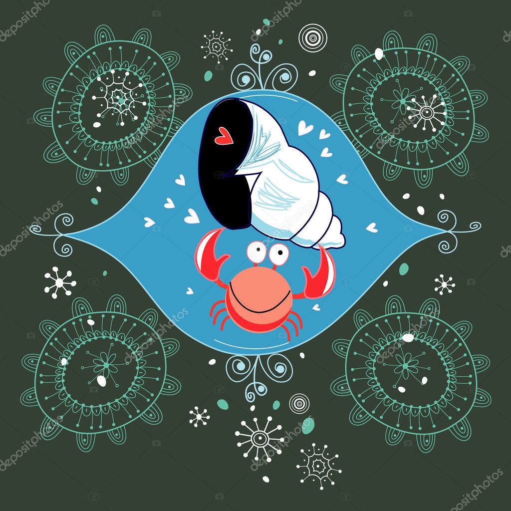 Love crab ⬇ Vector Image by © tanor | Vector Stock 16866795