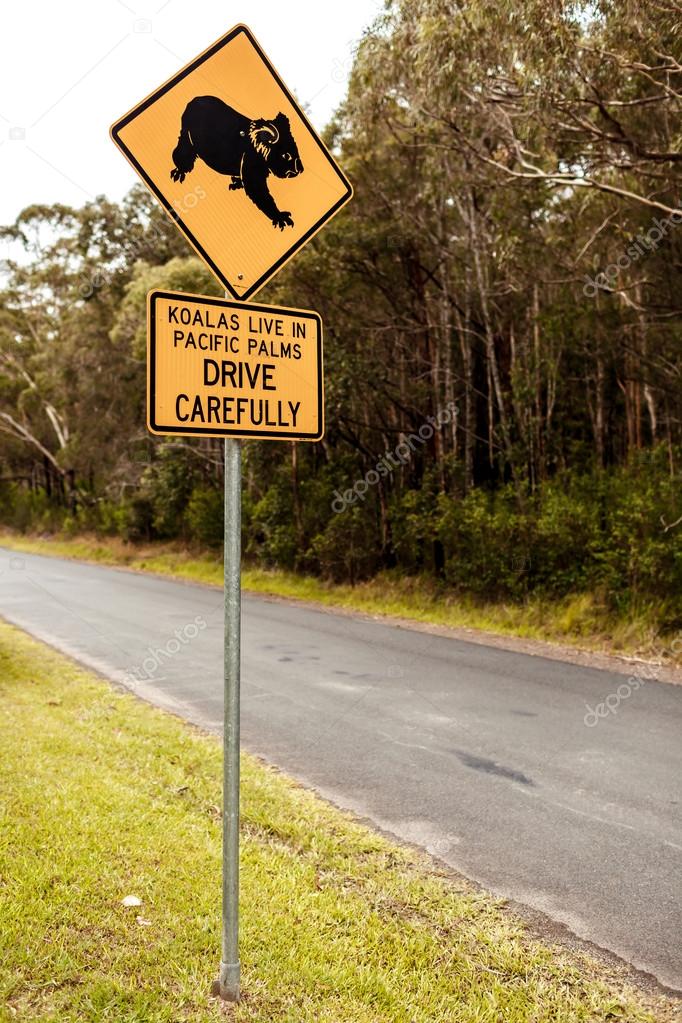 Koala crossing sign | Koala Crossing sign — Stock Photo © duha127 #44599639