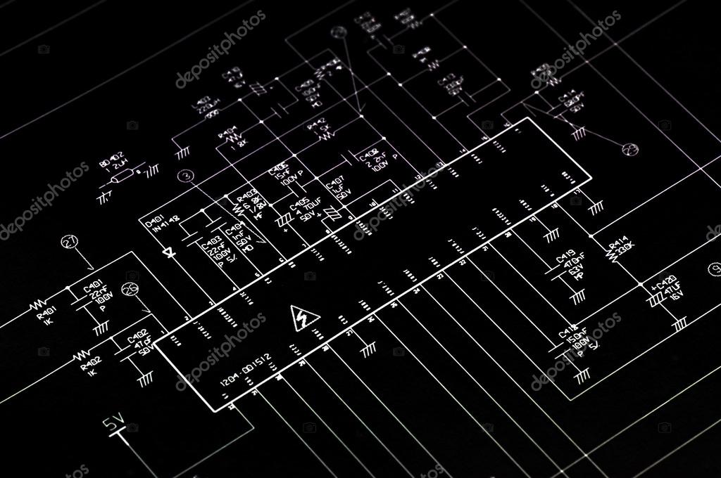 Electrical Blueprint Background