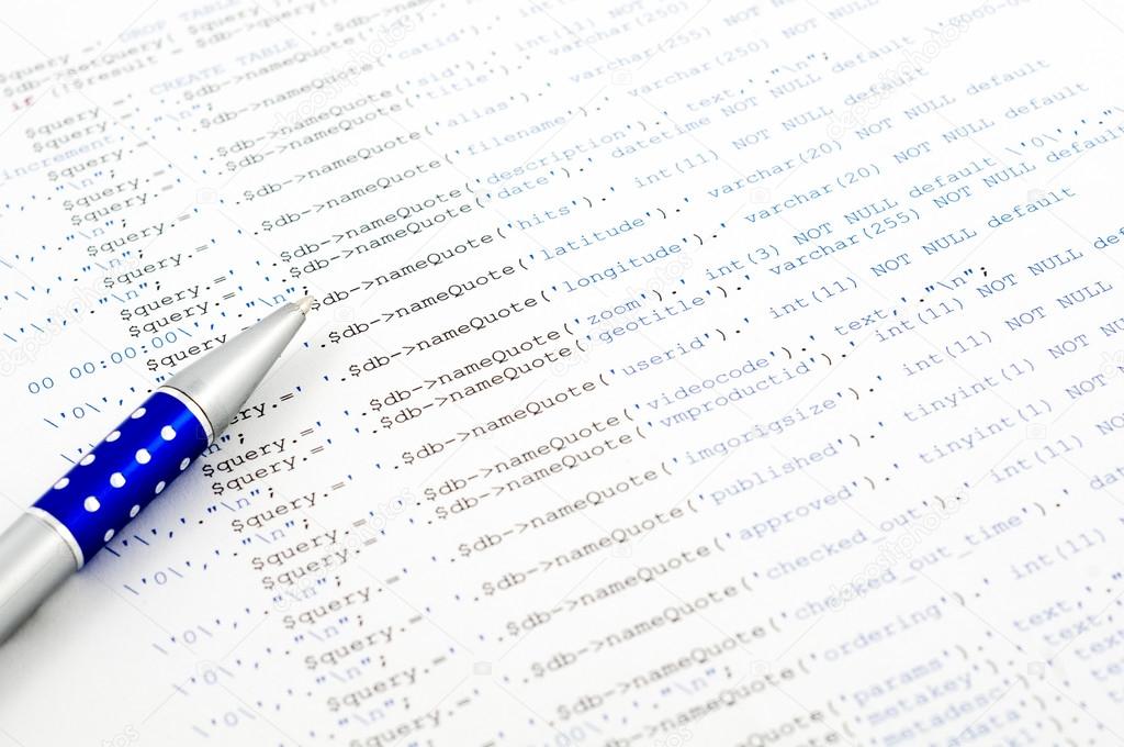 Código SQL — Foto de stock © Makaule #13368892