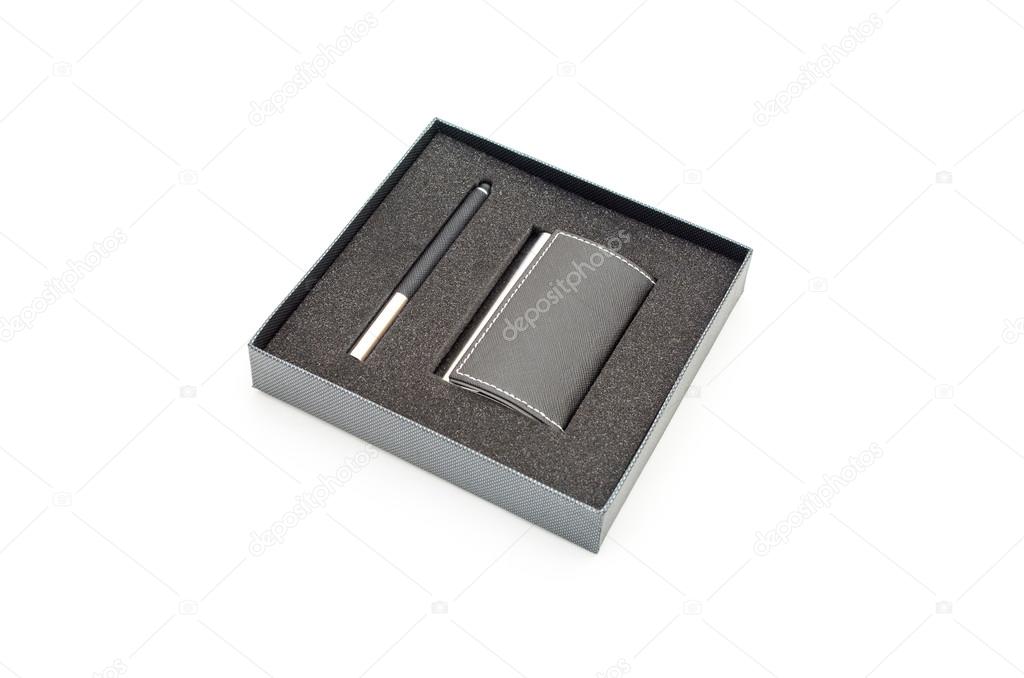 Visit card holder in box — Stock Photo © Makaule #40098769