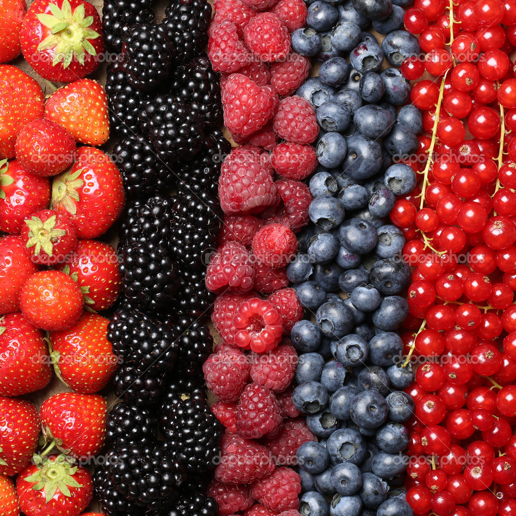Fresh berry fruits background — Stock Photo © Boarding2Now #34729283