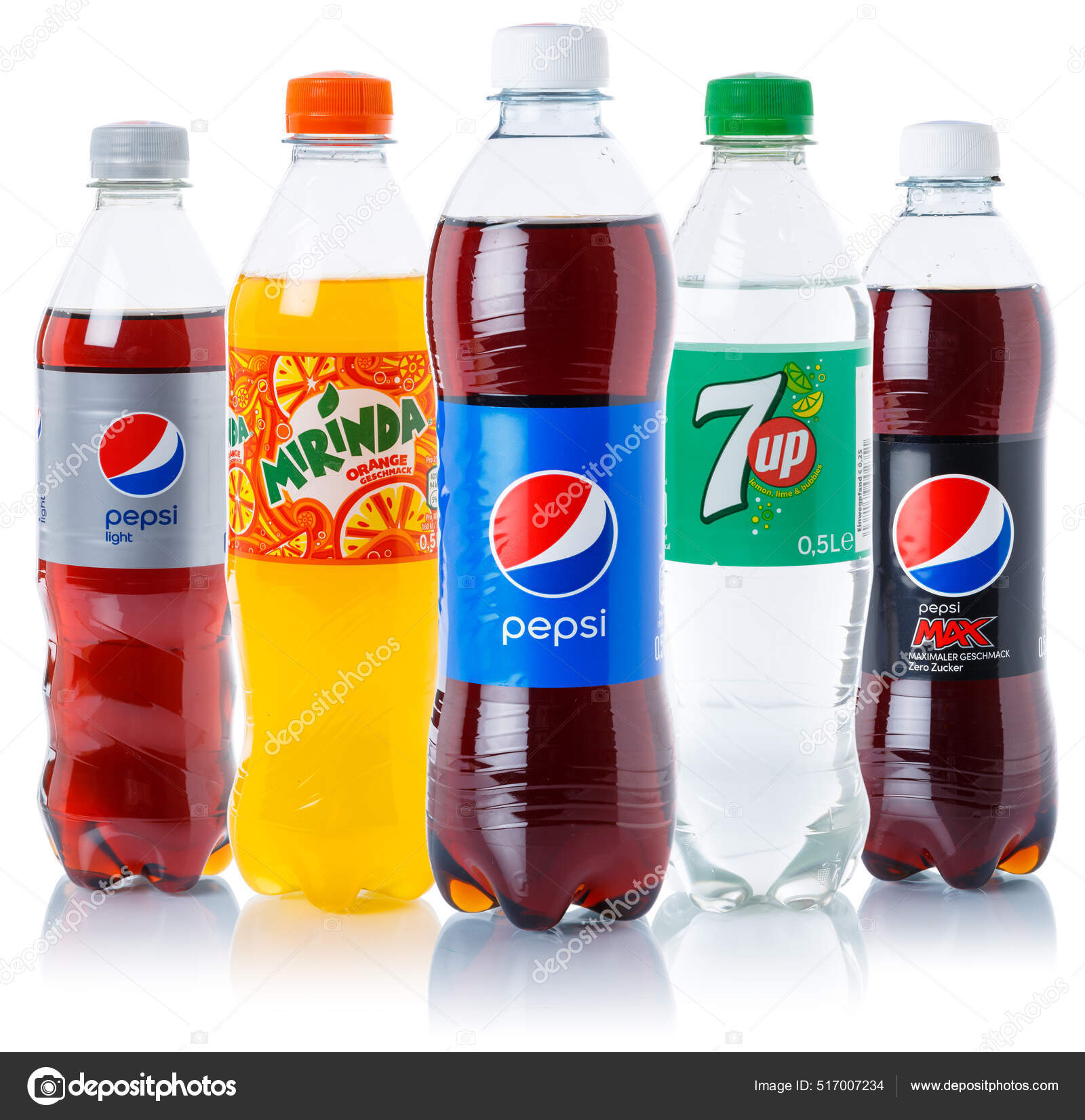 Stuttgart Germany August 2021 Pepsi Cola Lemonade Soft Drinks Plastic ...