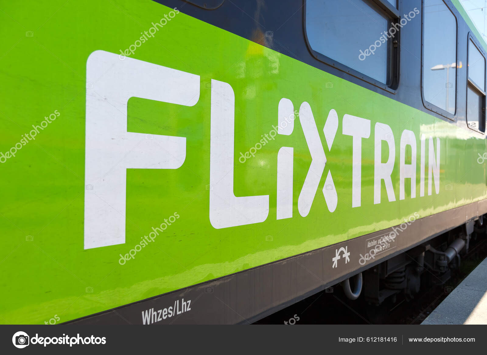 Stuttgart Germany April 2022 Flixtrain Logo Train Main Railway Station ...