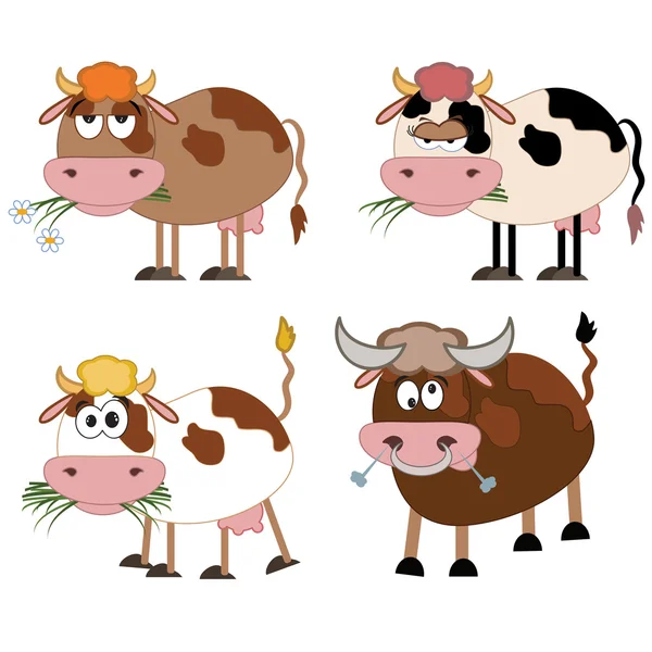 Four cows — Stock Vector © interactimages #13639180