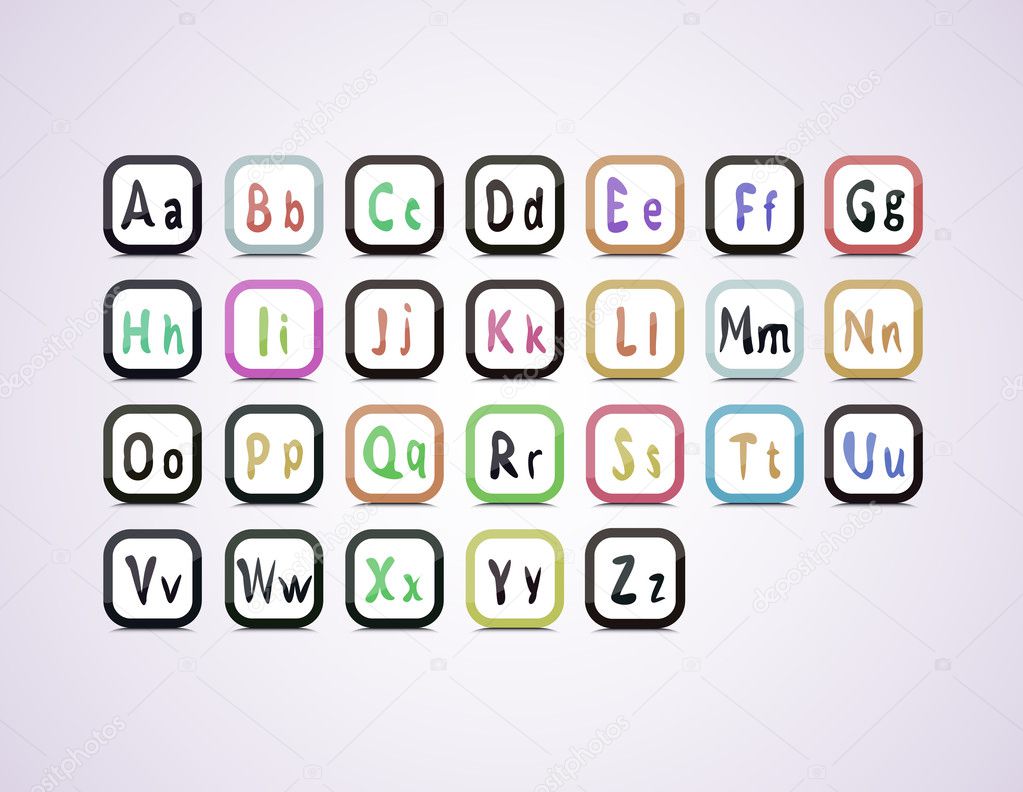 Editable English alphabet Stock Vector Image by ©majcot #22465593