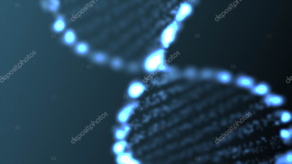 Abstract DNA, futuristic molecule, cell illustration. — Stock Photo ...
