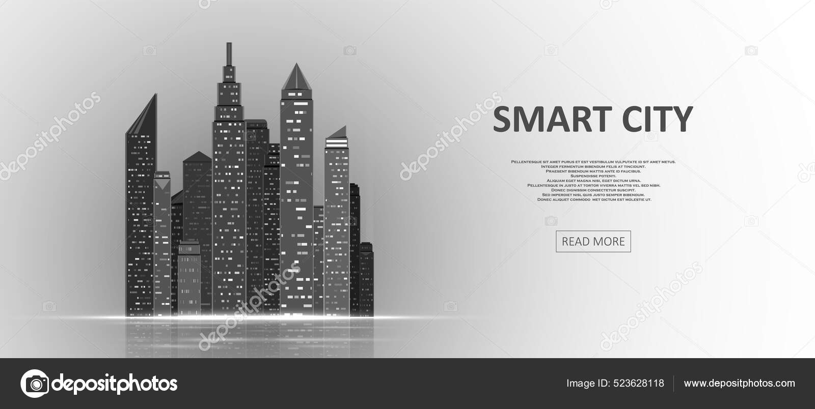 Smart Building Concept Design City Illustration Graphic Concept Your ...