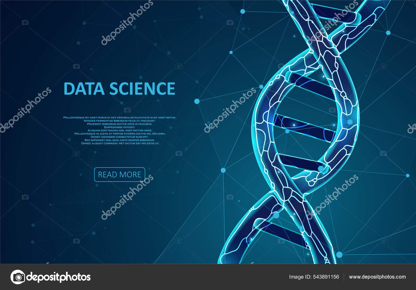 Futuristic Dna Concept Structure Illustration Science Template Your ...