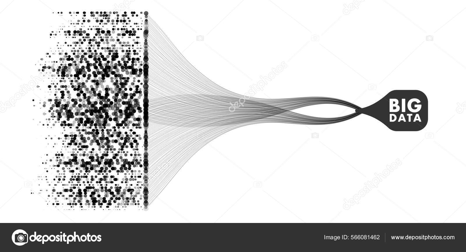 Big Data Flow Representation Abstract Infographics Visualization ...