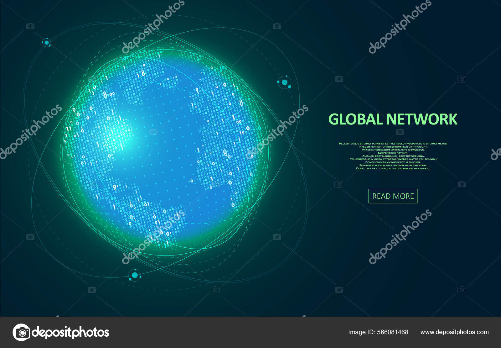 Abstract Global Technology Background Digital Data Visualization ...
