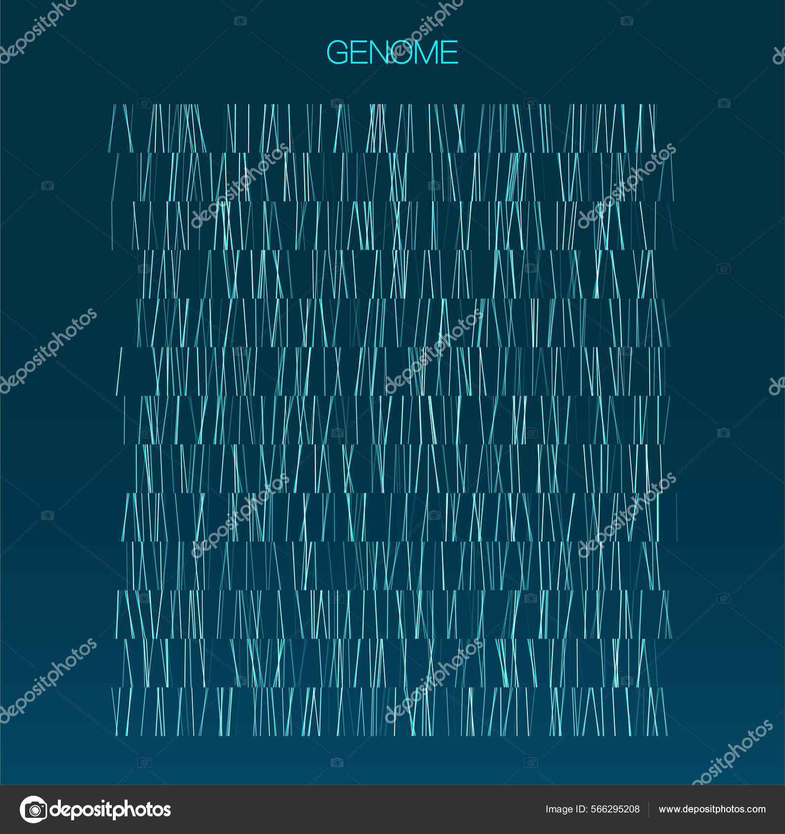 Big Genomic Data Visualization Dna Test Genom Map Graphic Concept Stock ...