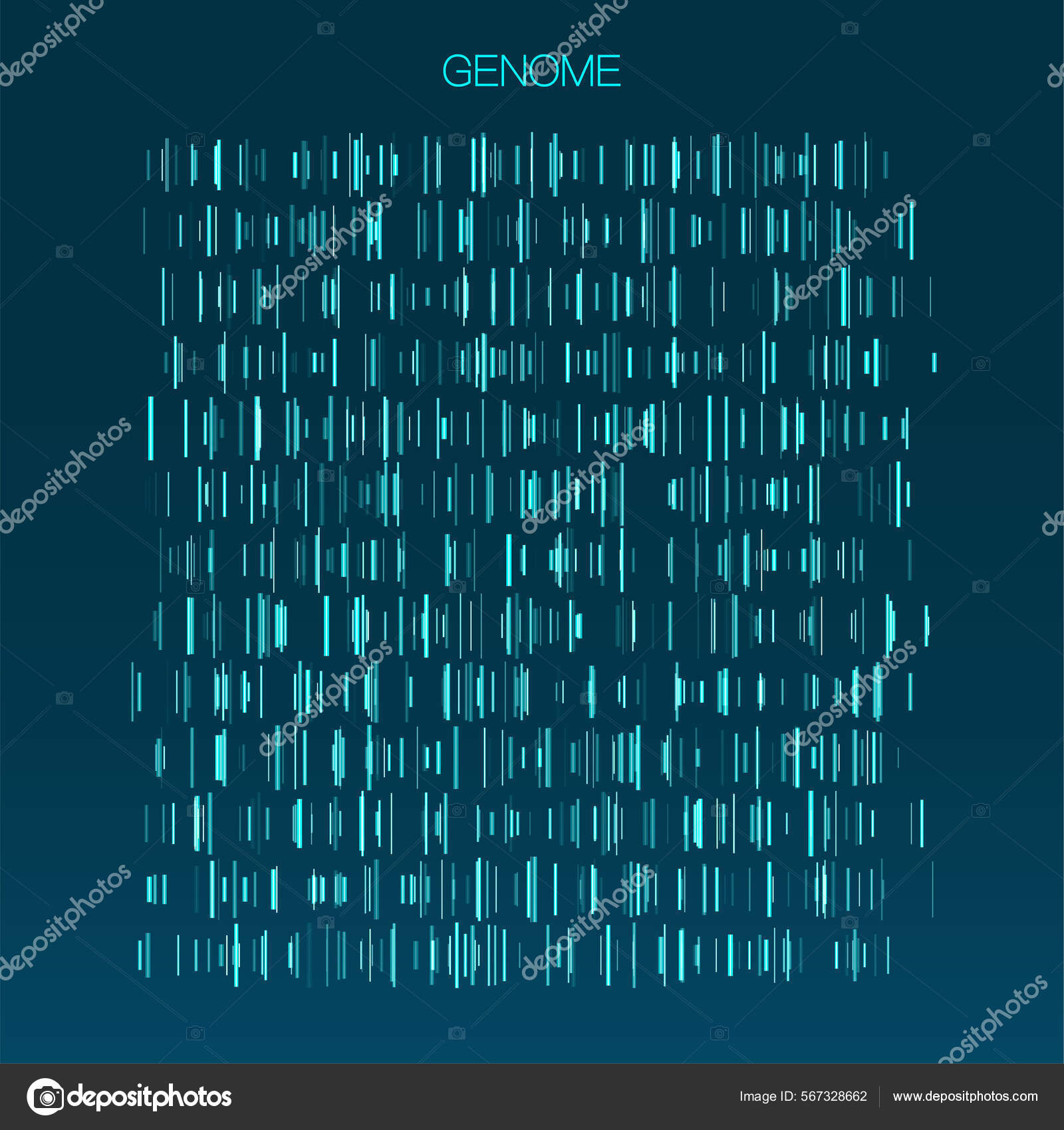 Big Genomic Data Visualization Dna Test Genom Map Graphic Concept Stock ...