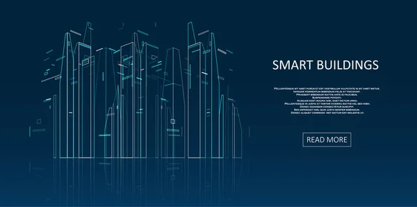 Future City Skyline Illustration Graphic Concept Your Design Linear ...