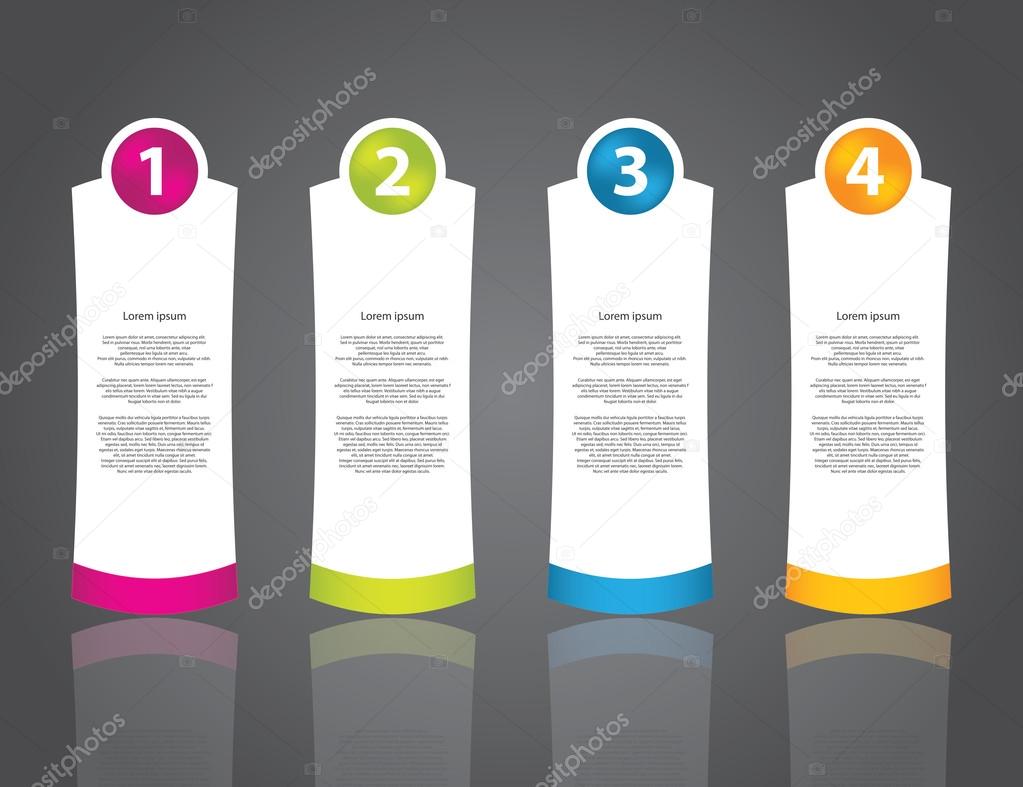 Advertising label set with numbered buttons Stock Vector Image by ...