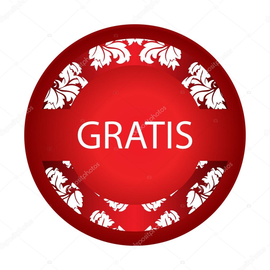 Special red label with floral elements Stock Vector Image by ...