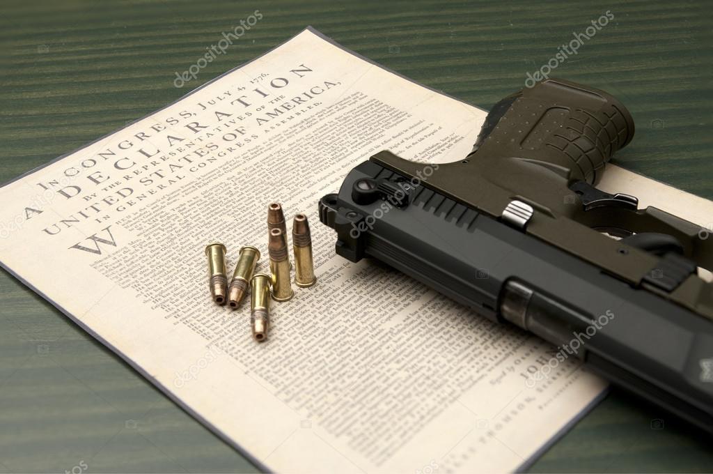 Still life of pro 2nd amendment. — Stock Photo © gjohnstonphoto #22993558