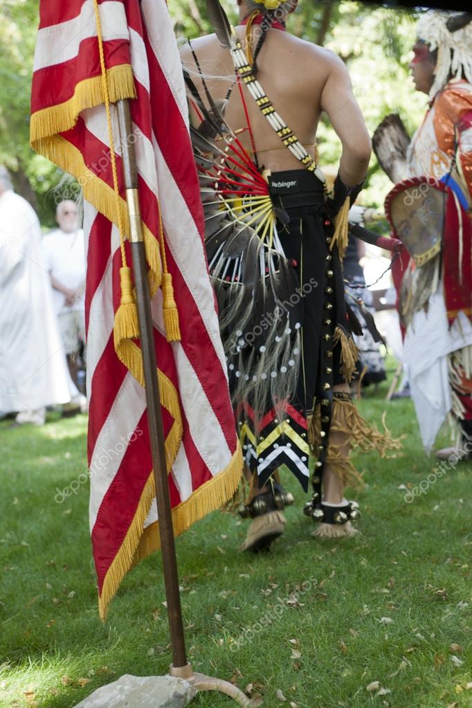 The US flag and Native Americans. — Stock Editorial Photo ...