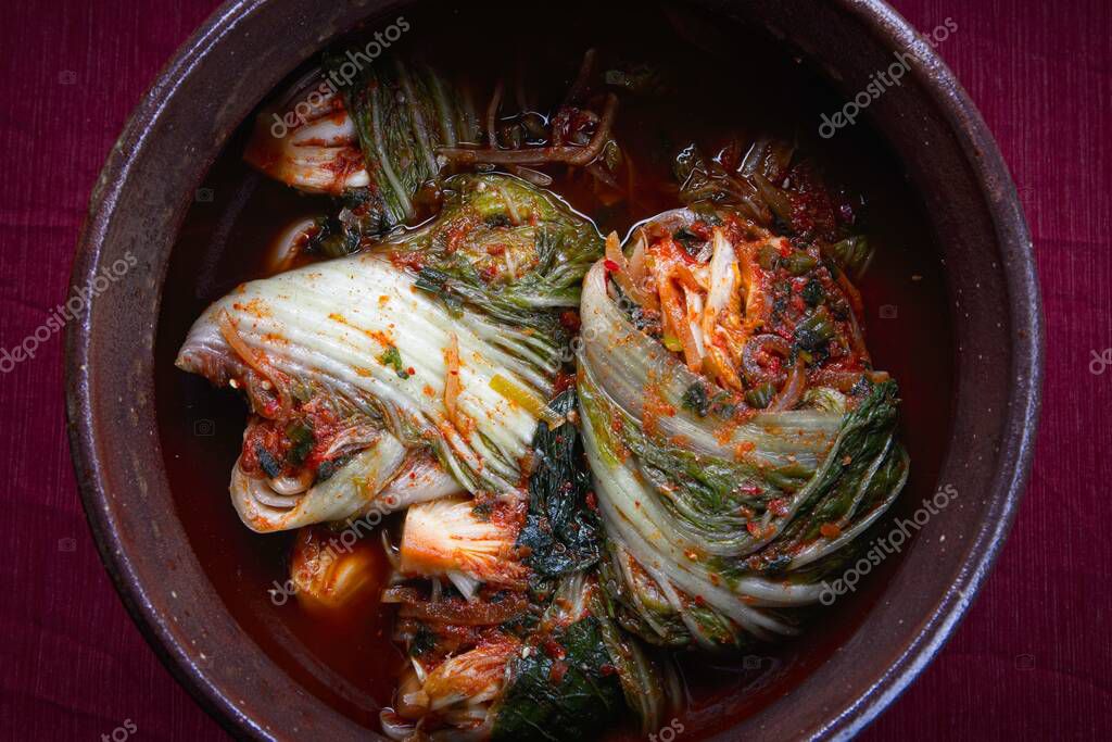 Una visión general del estudio de kimchi entero recién hecho dentro de ...