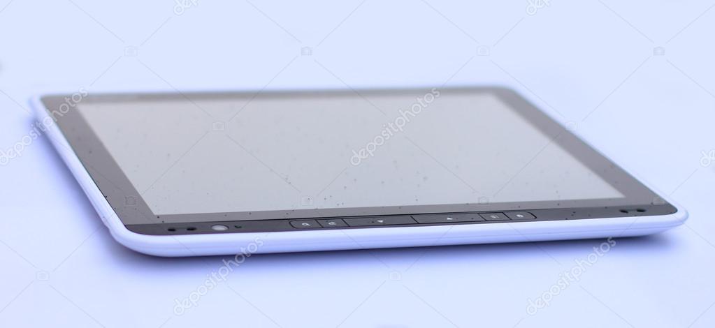 Tablet computer isolated on the backgrounds — Stock Photo ...