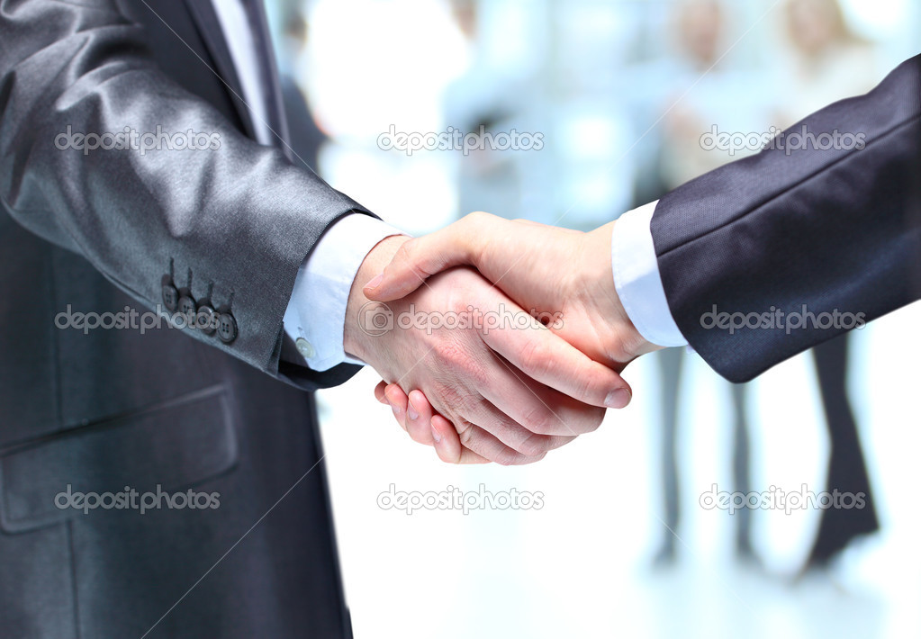 The businessman. Hand for a handshake. The conclusion of the ...