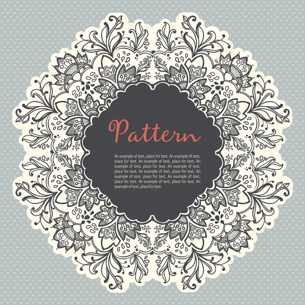 Ornamental round floral lace pattern. kaleidoscopic floral pattern ...