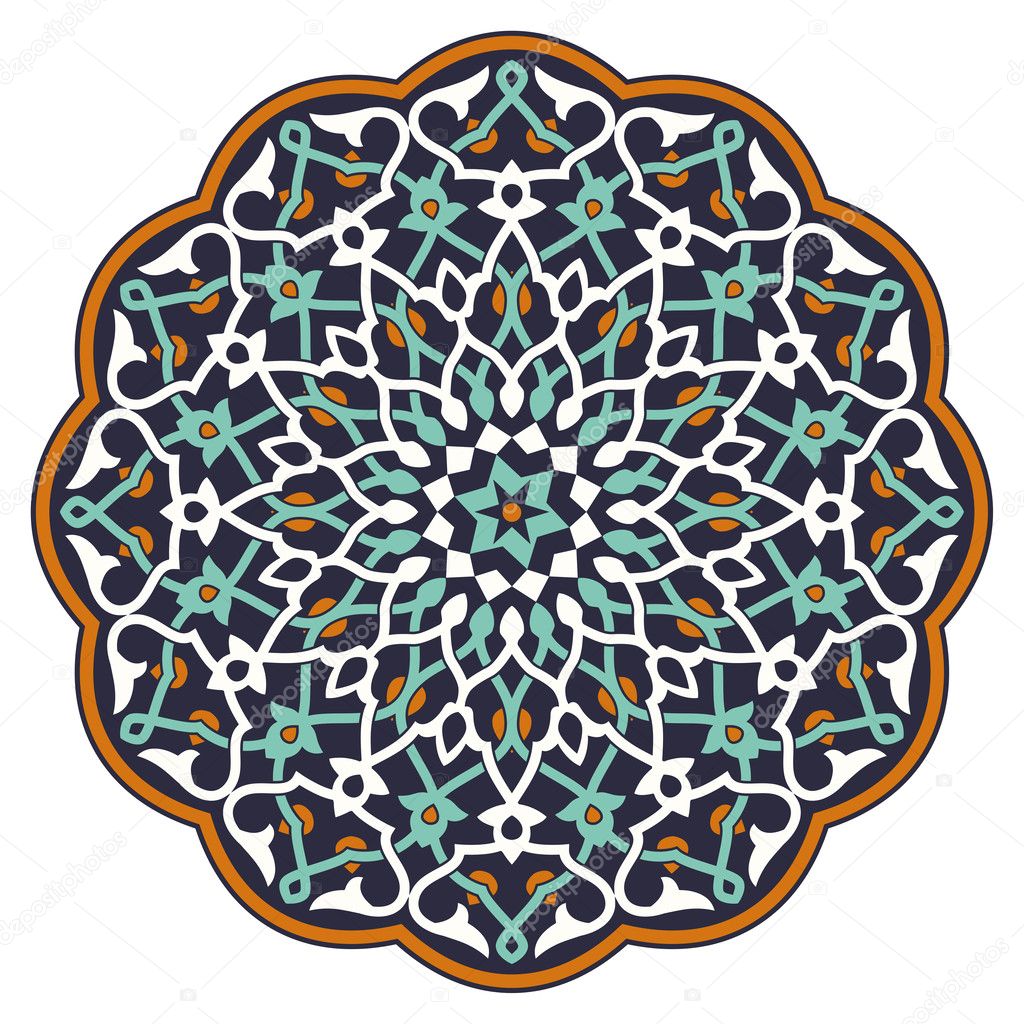 Arabic circular pattern ⬇ Vector Image by © paulrommer | Vector Stock ... Arabic circular pattern ⬇ Vector Image by © paulrommer | Vector Stock ...
