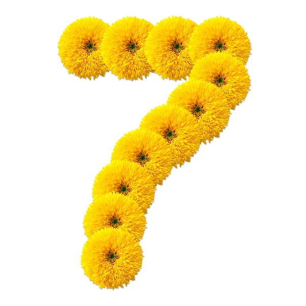 Number from yellow and orange flowers — Stock Photo © kirs-ua #1596398
