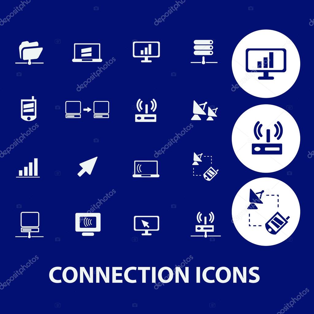 Connection icons Stock Vector Image by ©gupusk #37185087