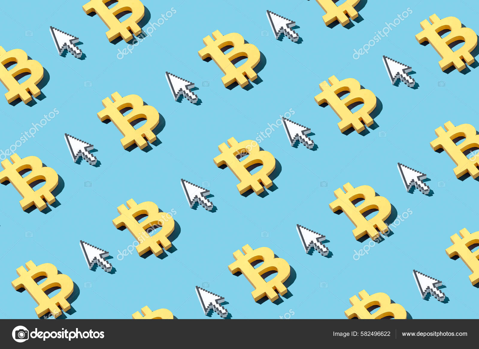 Bitcoin Pattern Mouse Pointer Internet Digital Business Concept ...