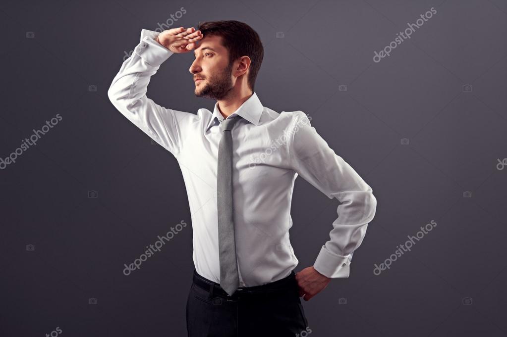 Man looking into the distance Stock Photo by ©konstantynov 22852526