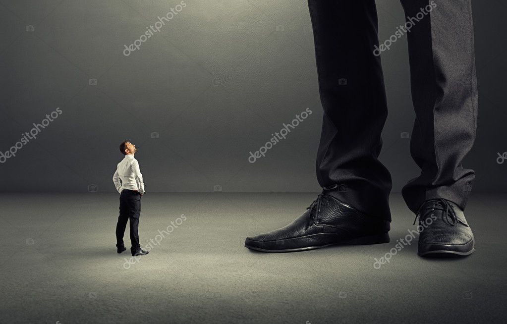 Man looking at his big boss — Stock Photo © konstantynov #31034853