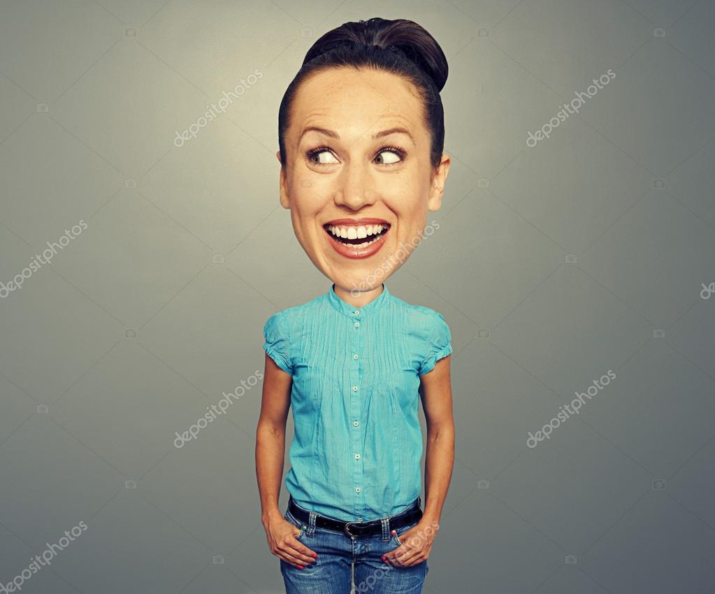 Laughing girl with big head Stock Photo by ©konstantynov 31423487