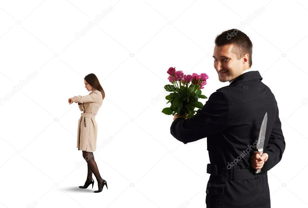 Perfidious man with knife ⬇ Stock Photo, Image by © konstantynov #35745467